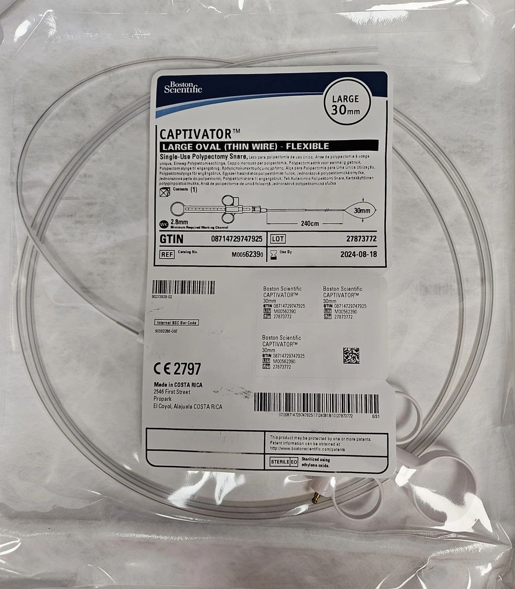 BOSTON SCIENTIFIC 6239 CAPTIVATOR Large Oval Polypectomy Snare Flexible 30mm (X)